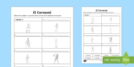 Carnival Matching Worksheet / Worksheet Spanish - Twinkl