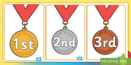 Ordinal Numbers on Medals Display Activity