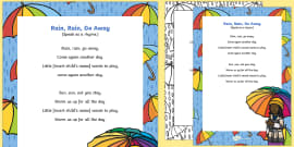 Pitter Patter Raindrops Song PowerPoint - Twinkl