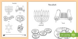 Hanukkah Dreidel Paper Craft Template - Twinkl