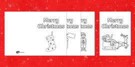 Christmas CVC Words Colouring Pages (teacher made) - Twinkl
