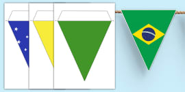 Brazil Flag Bunting (Teacher-Made) - Twinkl