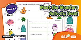 ESL Monster Flashcards {Kids}