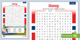 Norway Word Search (teacher made) - Twinkl