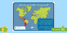 👉 Póster Mapa de los países hispanohablantes