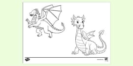 FREE! - Taniwha Dragon Colouring | Colouring Sheets - Twinkl