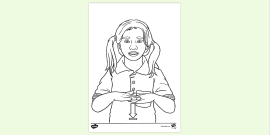 FREE! - BSL Child Art Colouring Sheet Colouring | Colouring Sheets