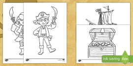 Pirate-Themed Mindfulness Colouring Pages (teacher made)