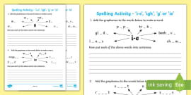 Applying Spelling Rules When Adding the Prefix in- Differentiated Worksheet