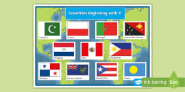 Countries Beginning with I Display Poster (teacher made)