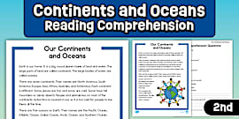 First Grade Ocean Fun Facts Reading Comprehension Worksheet
