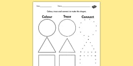 2D Shapes Firework Cut Out Matching Activity (teacher made)