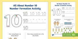 All About Number 9 Number Formation Worksheet