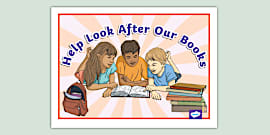 👉 We Love Books A4 Display Poster