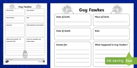Guy Fawkes and the Gunpowder Plot: Storyboard Template