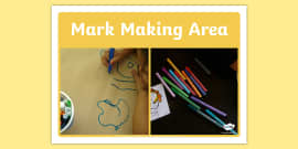 Mark Making Area Sign - sign, display sign, area display sign