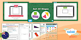 Phase 1 Space: 2D Shapes (Name 2D Shapes) Lesson 1 - Twinkl