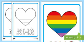 Colour the NHS with a Rainbow Poster (Teacher-Made)