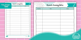 Parents Evening Record (l'enseignant a fait) - Twinkl