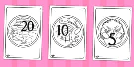 Australian Coins Colouring Activity (teacher made) - Twinkl