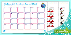 Christmas Reward Chart