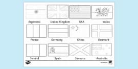 World Cup Flags Worksheets European Flag Worksheets