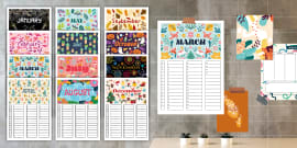 2022-2023 Month at a Glance Calendar (teacher made)