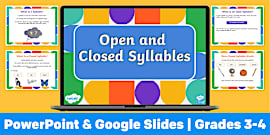 Open Syllable Word Cards for 2nd-3rd Grade