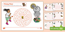 FREE! - Steam Train Maze Activity Worksheets (teacher made)