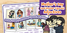 Words to Describe Mum - Mother's Day Adjectives Word Mat