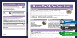 Norman MacCaig One-Pager: Basking Shark - Twinkl