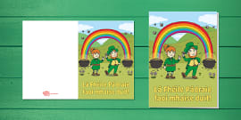 St Patrick's Day Greetings as Gaeilge | Twinkl