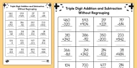 Second Grade Two Digit Addition Without Regrouping Activity Sheet