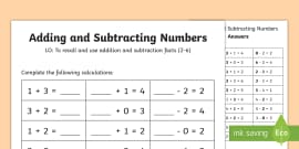 Number Facts to 6 Worksheet (teacher made)