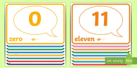 Numbers 0 to 20 on Paw Prints A4 Display Poster - Twinkl