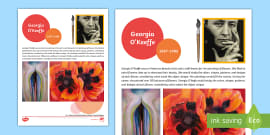 Artist Fact Sheet Georgia O'Keeffe - artist, fact sheet, o'keeffe