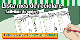 Reciclare selectivă – Fișă de activitate