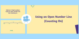 Year 2 Subtracting by Counting on Using Number Lines Poster