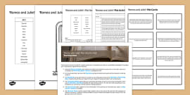 Romeo and Juliet Plot Worksheet | Beyond (teacher made)