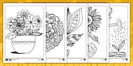 Tulips Mindfulness Colouring Pages | Mindfulness Activities