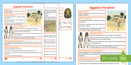 LKS2 Ancient Egyptians Differentiated Reading Comprehension Activity