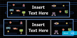 Retro Arcade Theme Editable Bulletin Board Pack - Twinkl