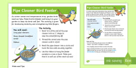 KS1 Make a Pine Cone Bird Feeder Craft Instructions - Twinkl