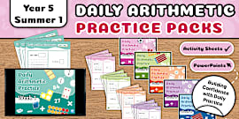 👉 Year 5 Autumn 2 Daily Arithmetic Practice Pack