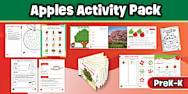 All About Apples Activity Booklet for PreK-K