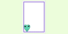 FREE! - Simple Blank Square Alien Page Border | Page Borders