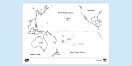 Printable Map Of The Pacific Ocean | Primary resource