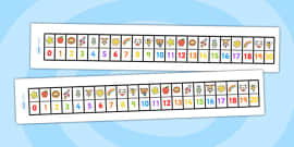 Numbers 1-20 Number Track - Maths, Math, number track