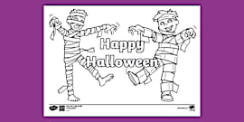 Editable Halloween Mummy (A4) (teacher made) - Twinkl