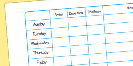 Weekly Attendance Register (teacher made) - Twinkl